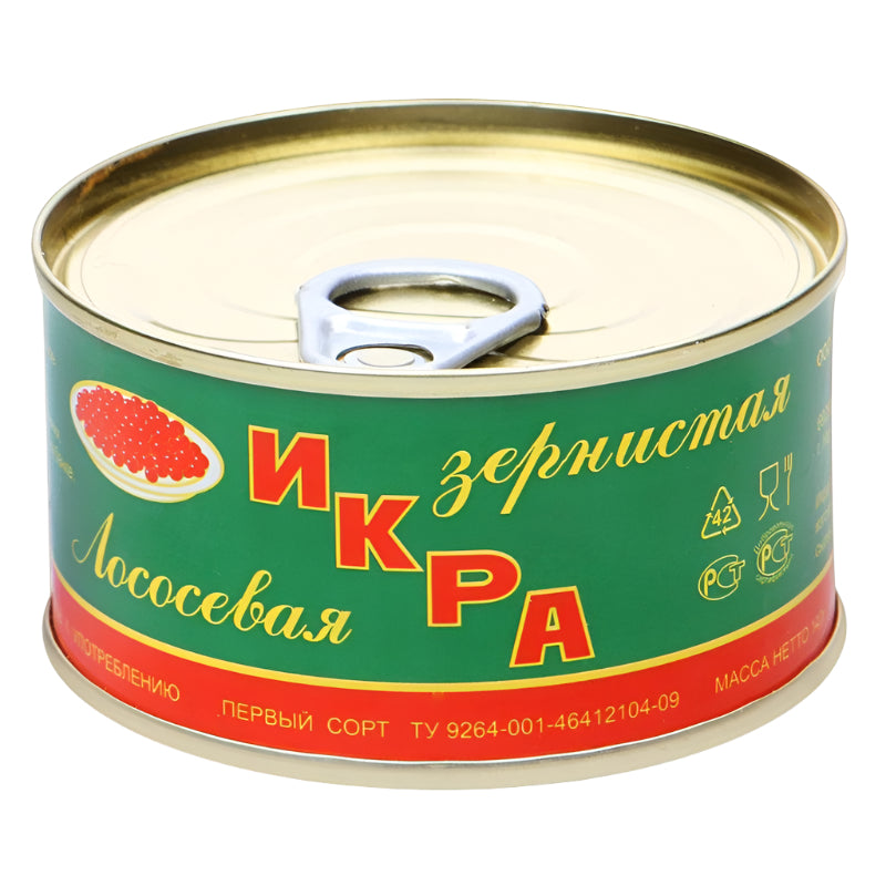 Kamchatka Wild-Caught Salmon Roe Classic Red Caviar with Small Pearls